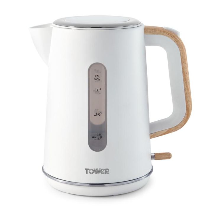 Tower Scandi Kettle White/Wood